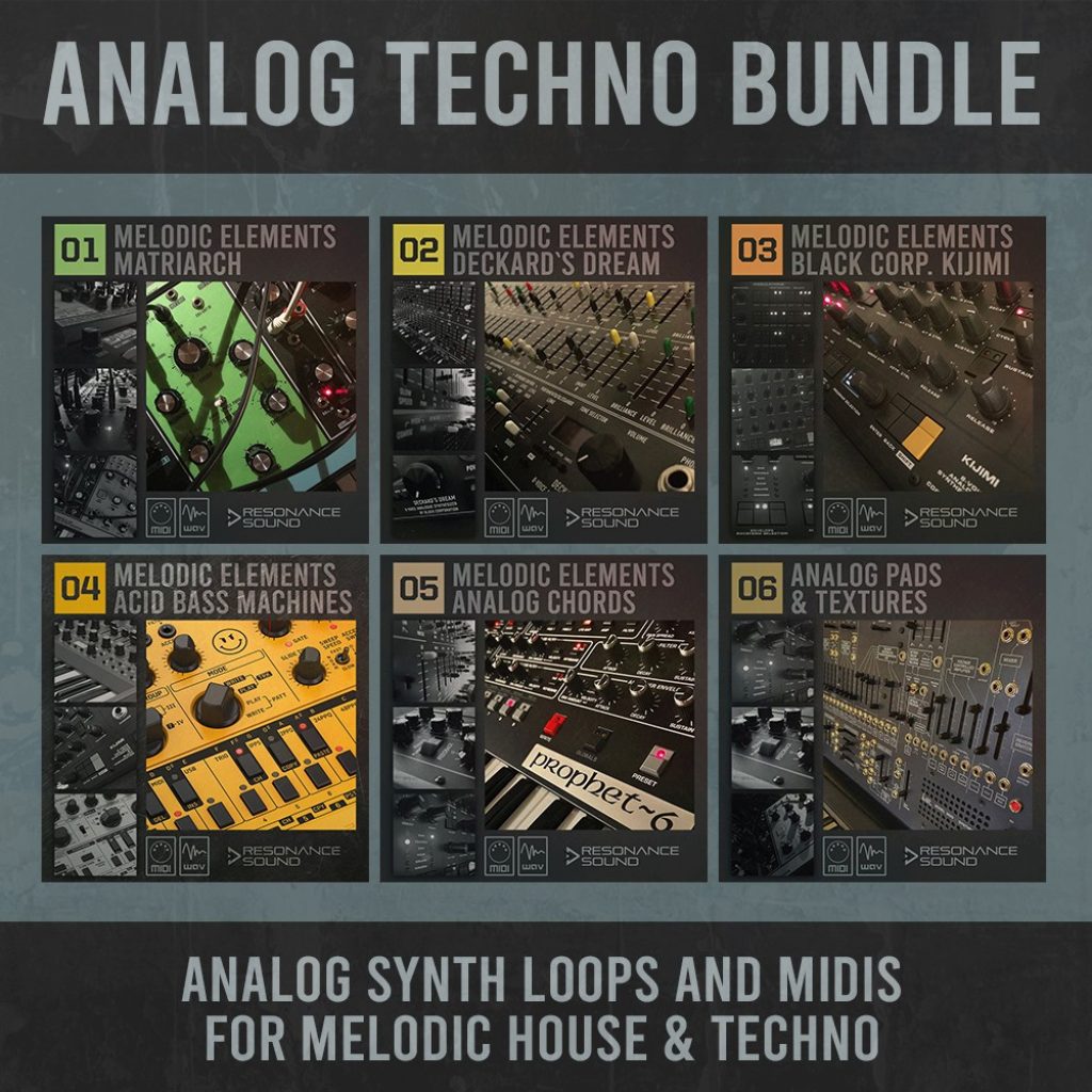 Analog Techno Bundle - over 600 analog Synth Loops - Resonance Sound